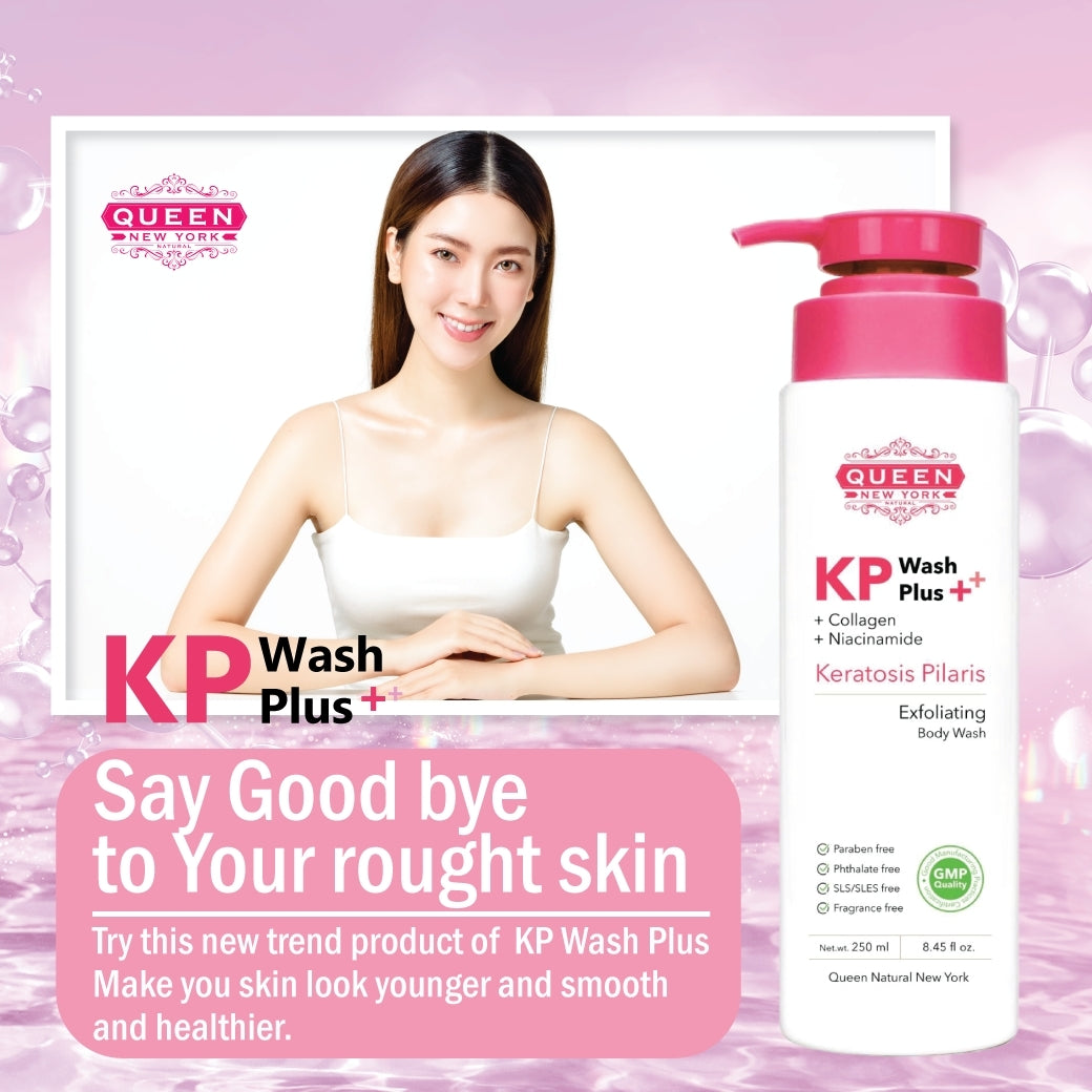 QUEEN KP Body Acne Keratosis Pilaris Exfoliating Body Wash Plus Collag ...
